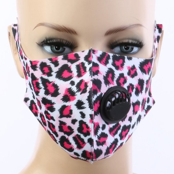 Accessories | White Pink Animal Print Mask | Poshmark